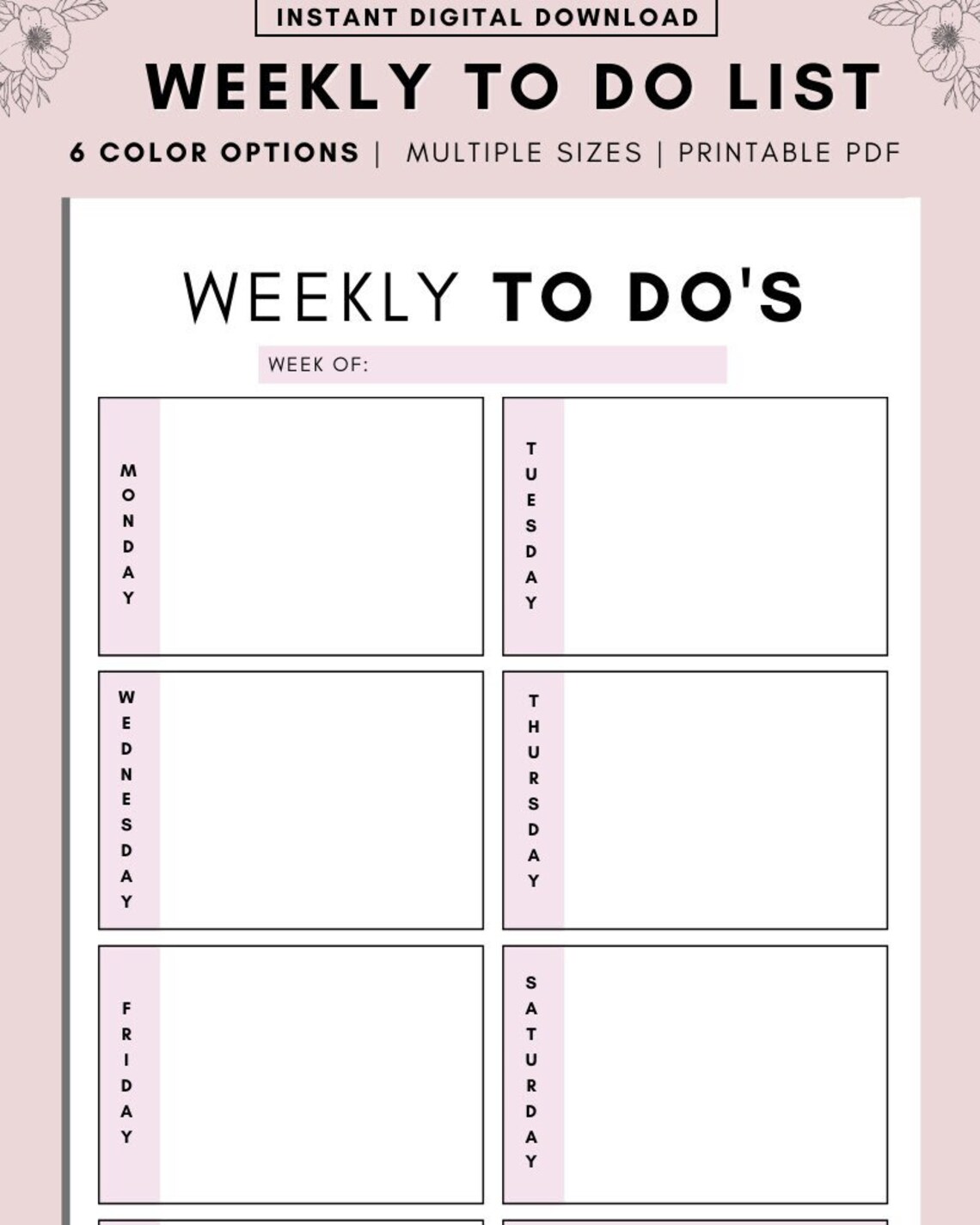 To Do List Printable Daily to Do List Planner Page - Etsy UK
