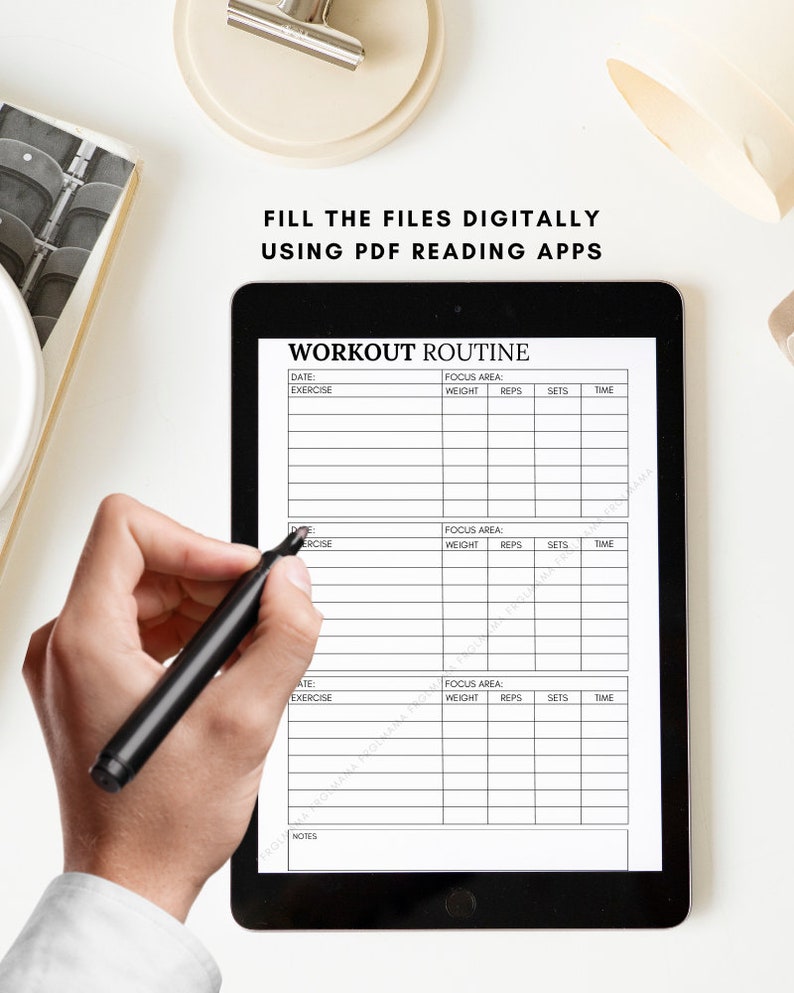 Printable Workout Planner Exercise Routine Planner 30 Days - Etsy