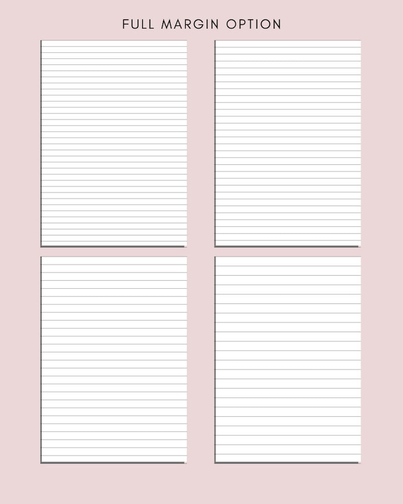 Printable Lined Paper: A4, A5, Letter Sizes (PDF) - Etsy Australia