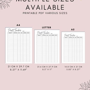 Profit Tracker Printable - Yearly Business Cost Log - Revenue - Start ...