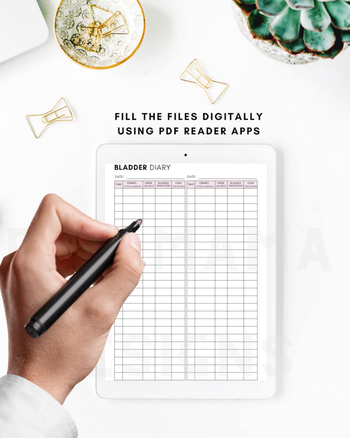 Bladder Diary Tracker Printable: Urination & Symptoms Log (PDF) - Etsy