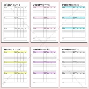 Printable Workout Planner, Exercise Routine Planner, 30 Days Fitness ...