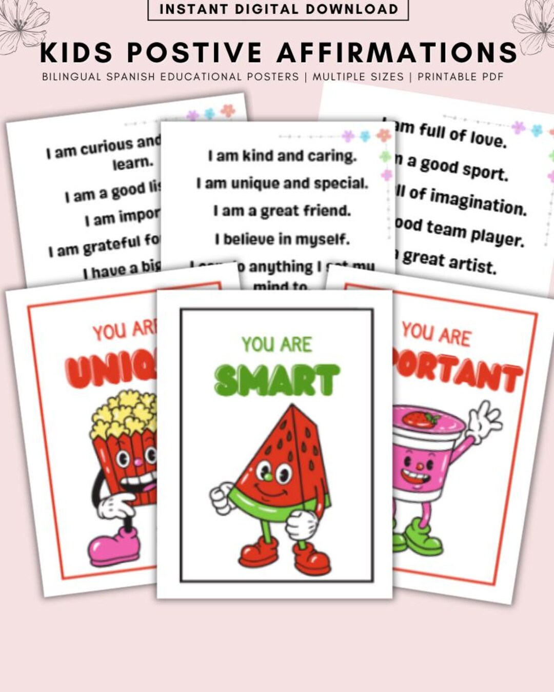 Positive Affirmation Poster, Therapy Office Decor, Mental Health ...