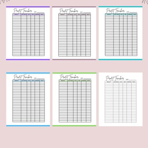 Profit Tracker Printable - Yearly Business Cost Log - Revenue - Start ...