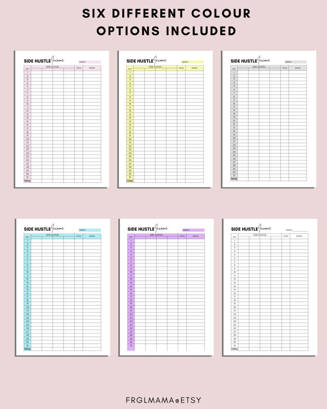 Side Hustle Income Tracker Printable Retail Arbitrage Income | Etsy UK