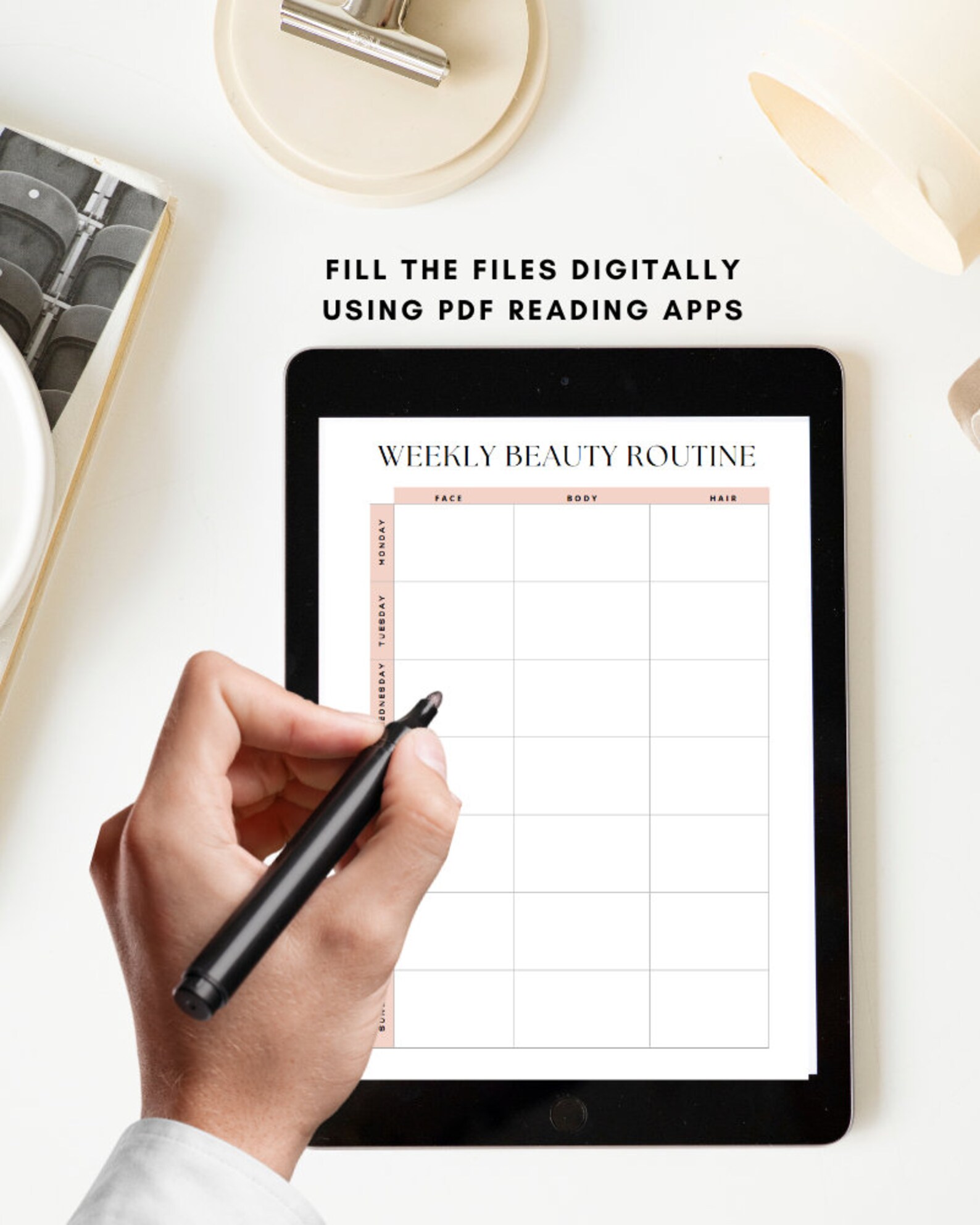 Self-care Planner Printable: Mindfulness Workbook, Skincare Tracker (A4 ...