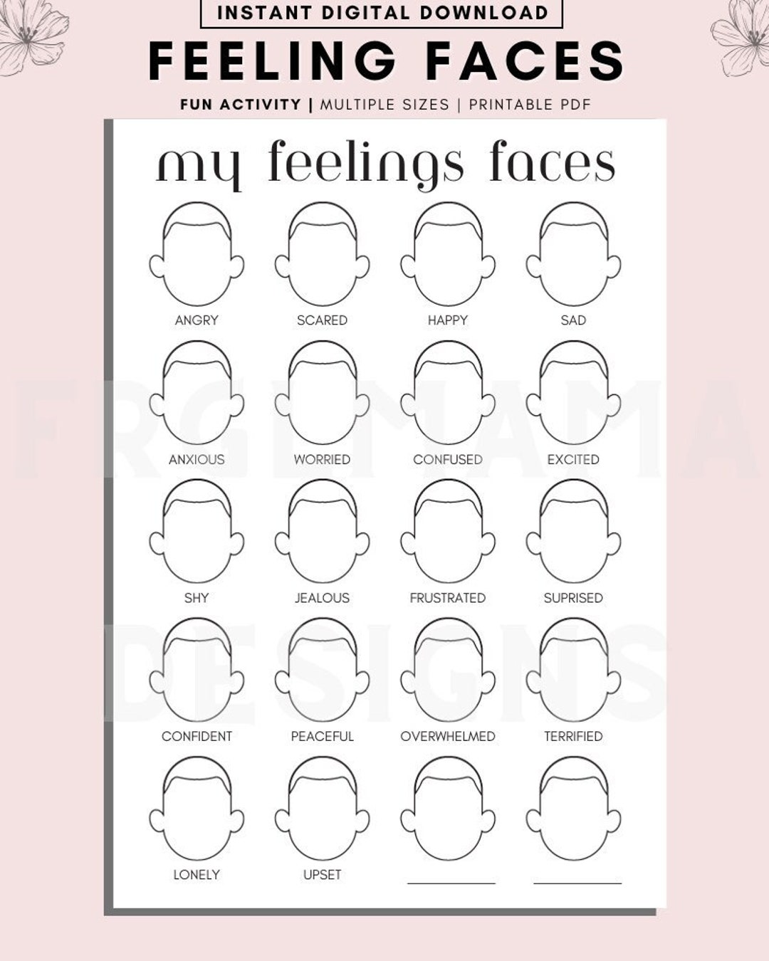 Feelings/emotions Emoji Check in Printable Worksheet for Kids ...