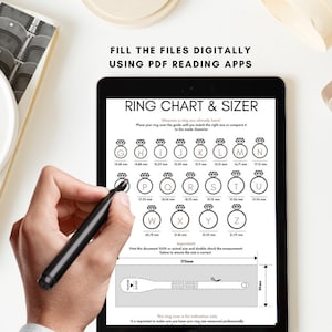 Printable Ring Sizer: Ring Size Chart & Conversion (A4 PDF) - Etsy