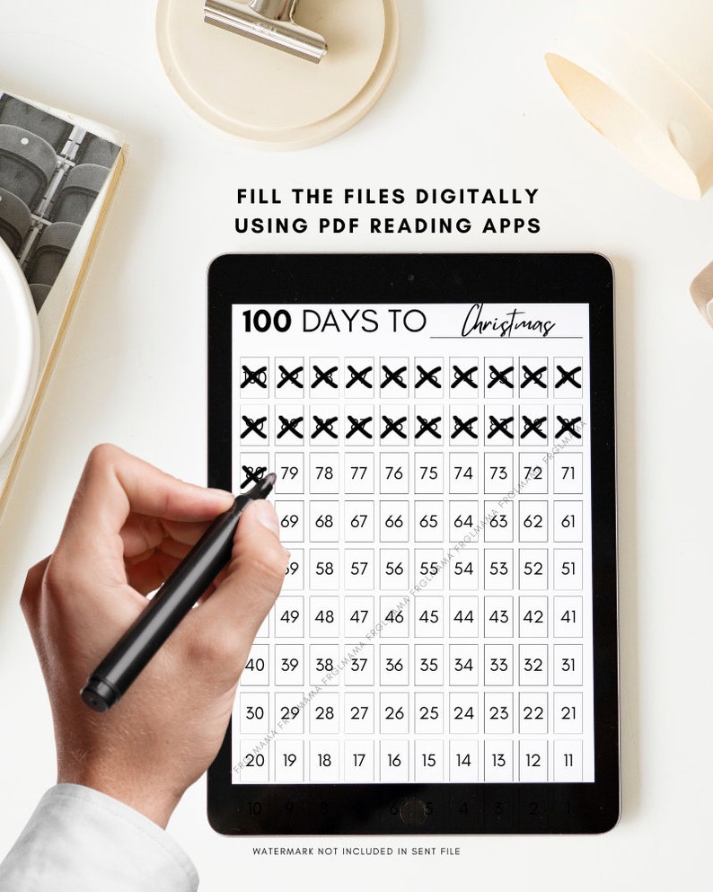 100 Day Countdown Printable: Minimalist Planner (PDF) - Etsy