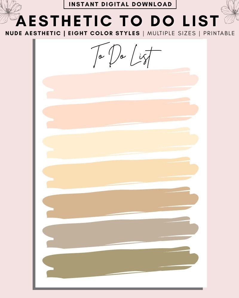 Aesthetic to Do List Printable Task List Get It Done Daily - Etsy Canada