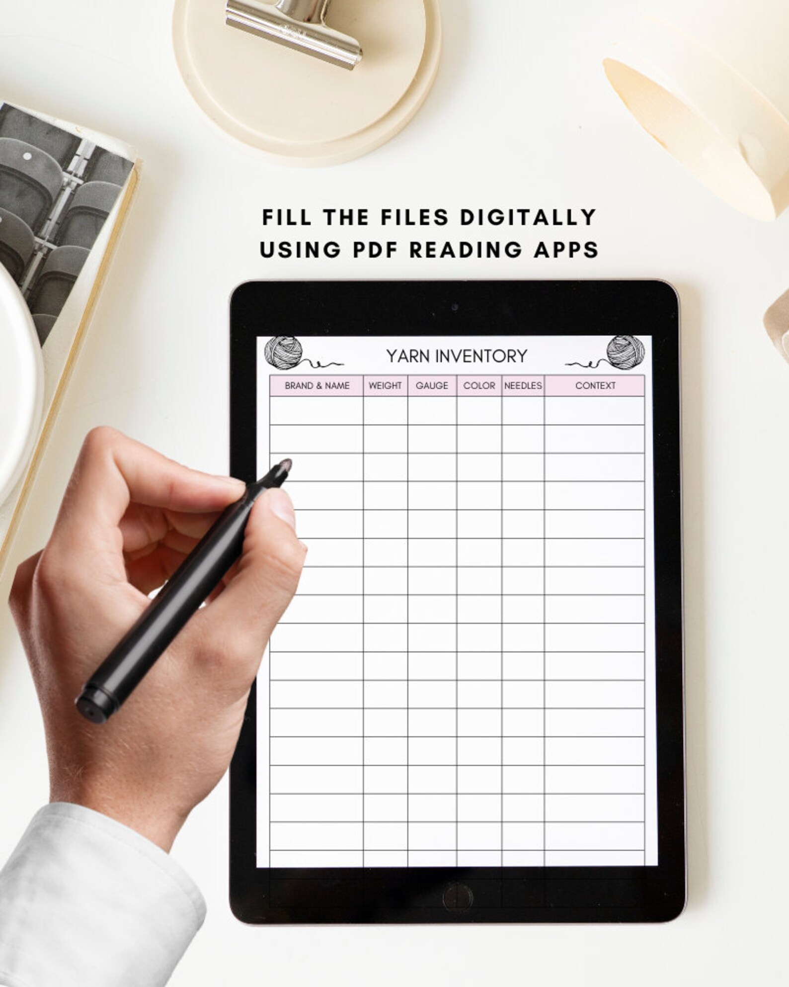 Yarn Inventory Tracker Printable: Knit & Crochet Supplies (PDF) - Etsy