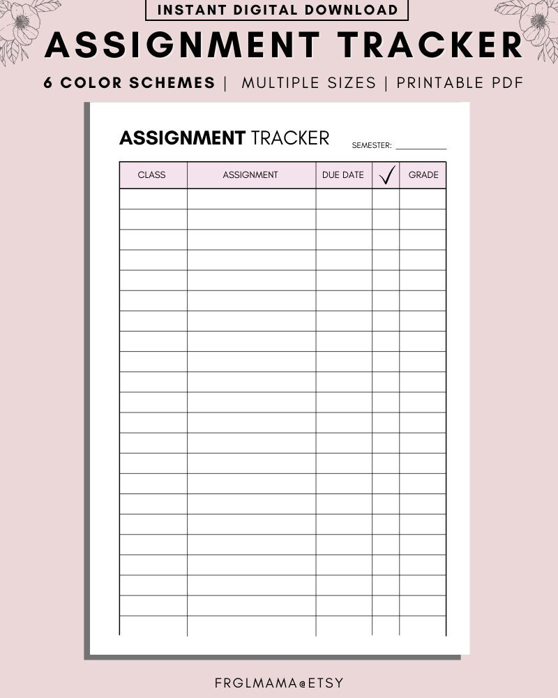 Homework Checklist For High School Student