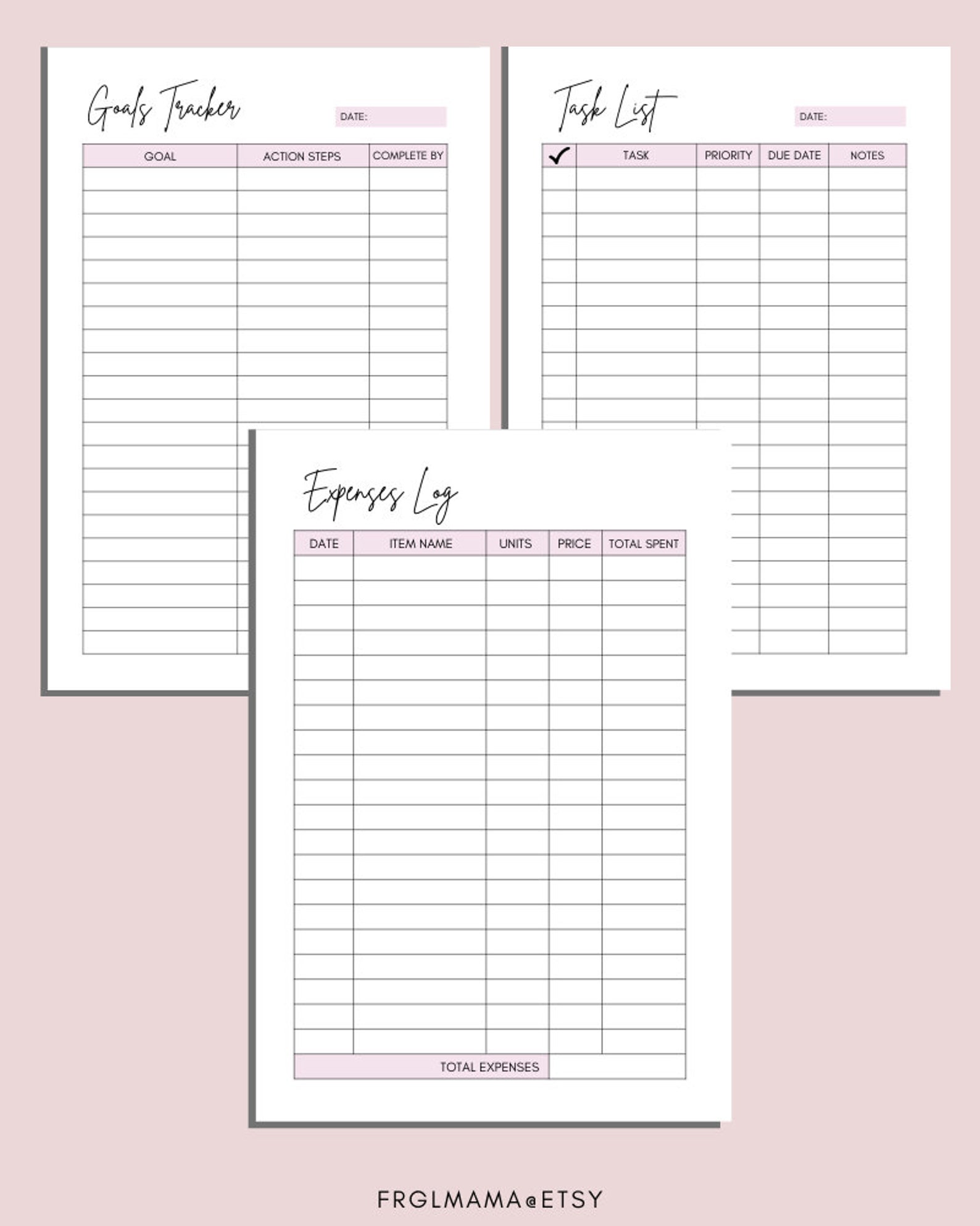 Printable Business Organization Planner and Tracker Sheets - Etsy UK
