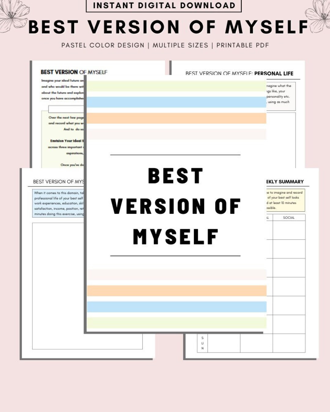 Best Version of Myself, Life Goals Planner, Goal Setting, Life Vision ...