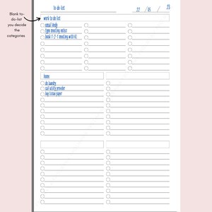 Blank Printable Checklist, Daily Weekly Planner Template, Modern ...