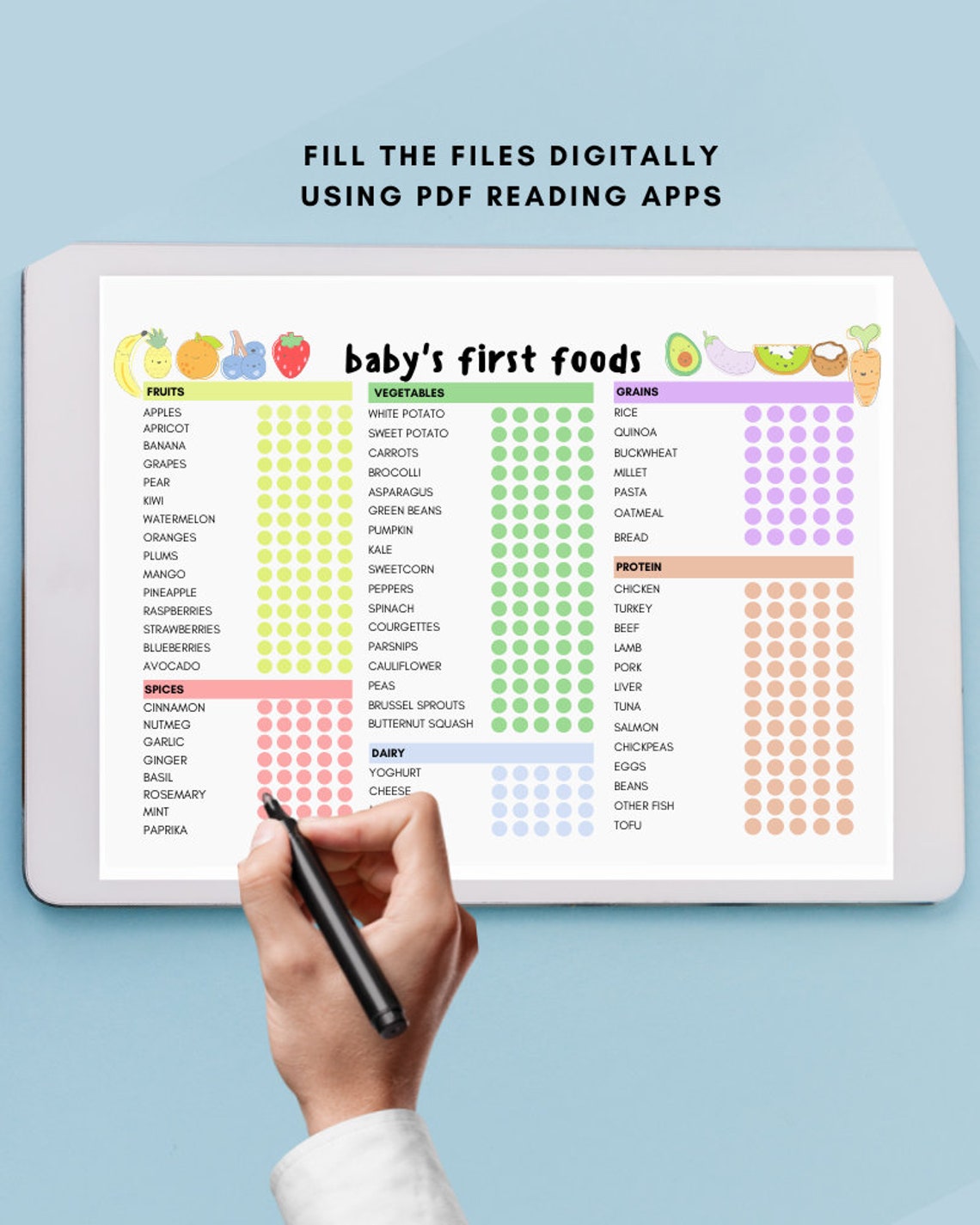 Baby Food Tracker Babys First Food Checklist Solids Etsy Australia Baby Food Tracker Babys First Food Checklist Solids Etsy Australia
