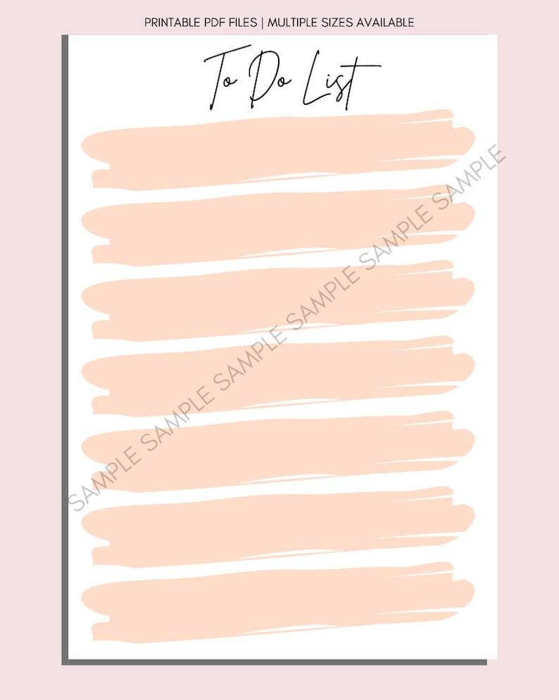 Aesthetic to Do List Printable Task List Get It Done Daily - Etsy