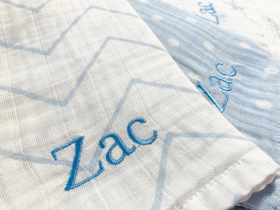 Personalised Muslins, Embroidered Baby Muslins, 100% Cotton, Baby Gift ...