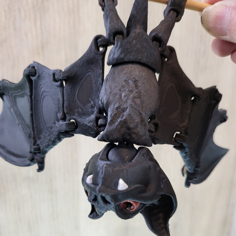 3D Printed Articulated Bat - Halloween Fidget Toy - Etsy