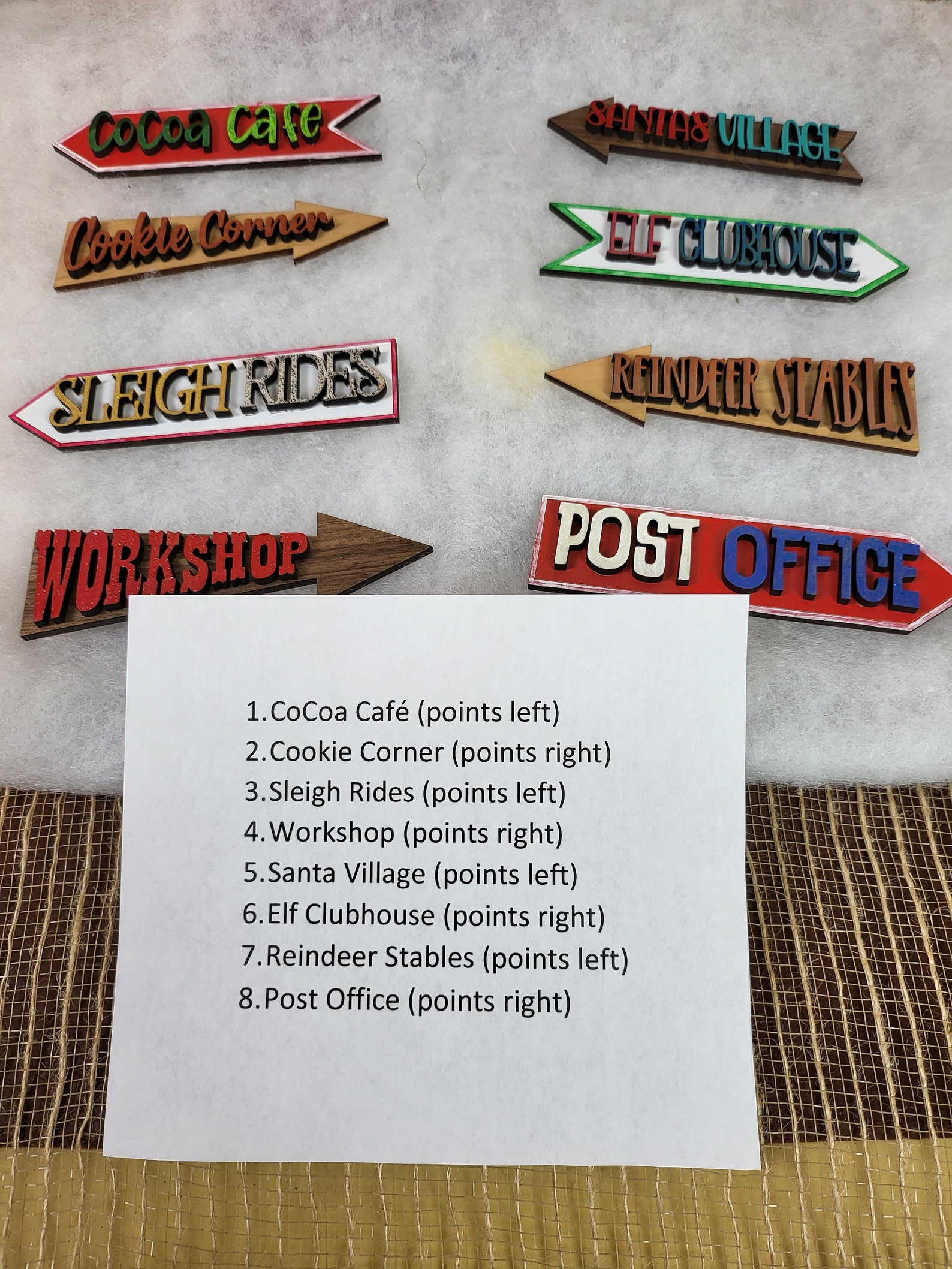 Christmas Arrow Sign - North Pole Sign - North Pole Village Sign ...