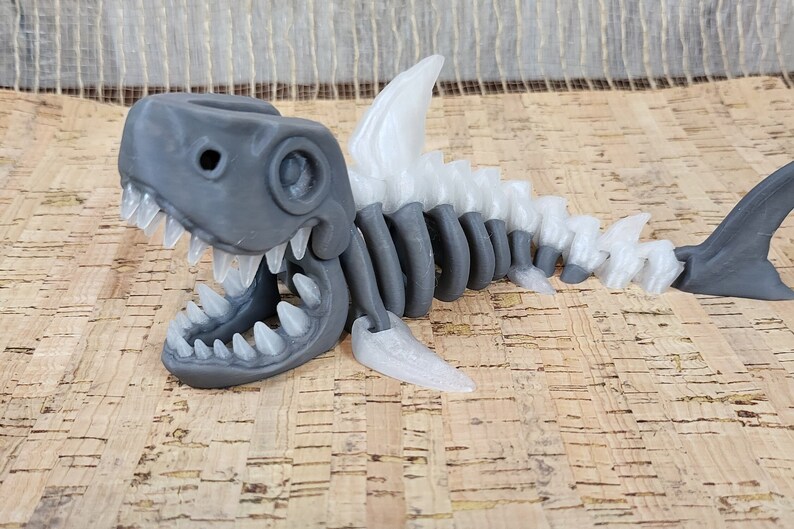 Flexi Shark - Flexi Factory Shark Articulated Skeleton 3D Printed ...