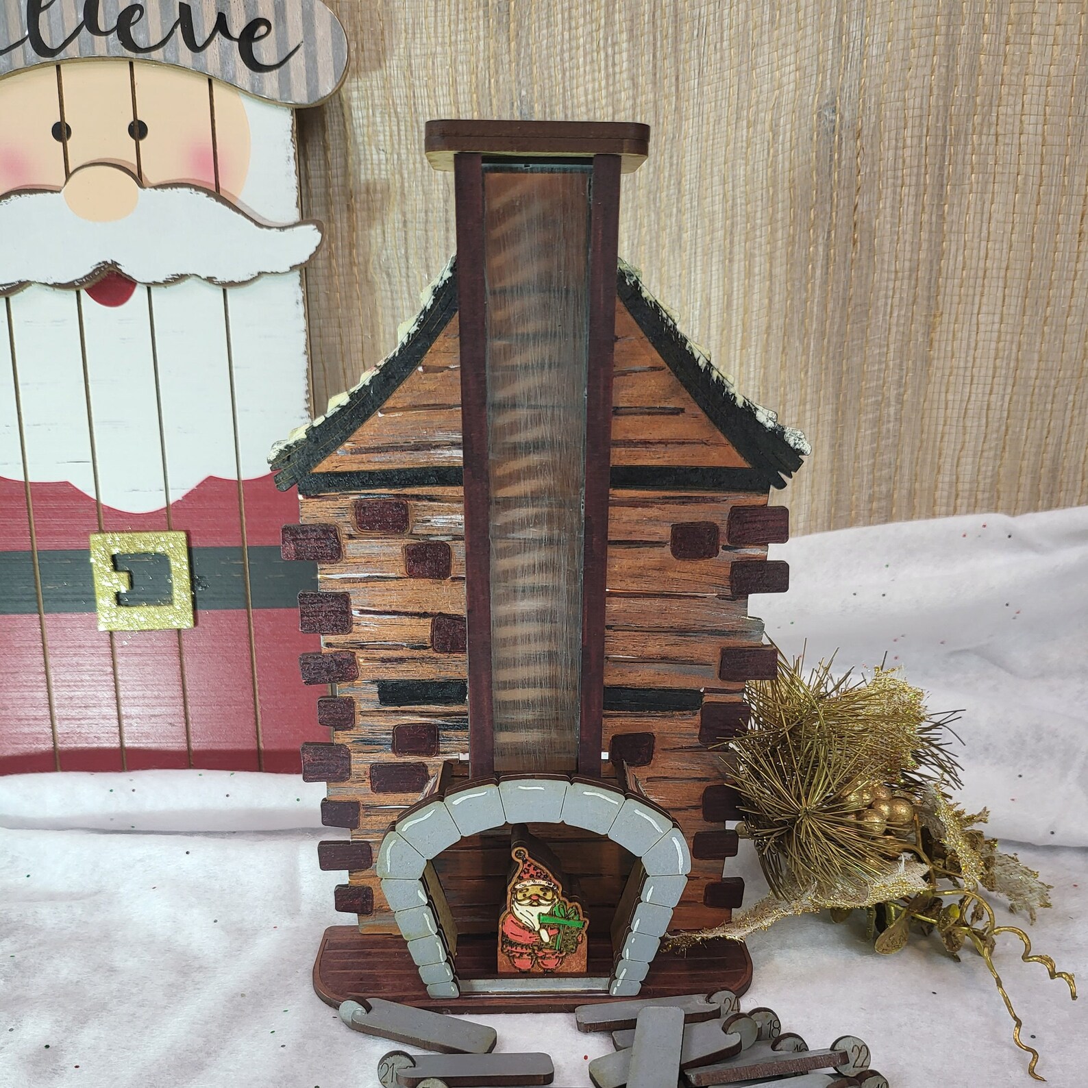 Santa Advent Calendar - Santa Down the Chimney Countdown Advent ...