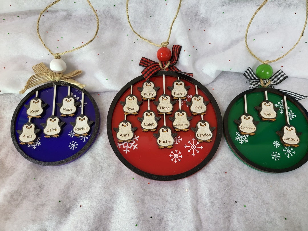 Personalized Penguin Ornament - Customized Penguin Ornament ...