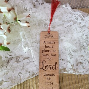 Wood Book Mark - Wood Book Mark With Scripture - Pastor Appreciation ...