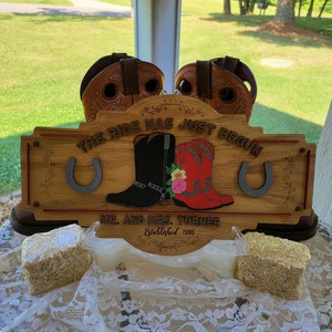 Western Wedding Sign - Western Anniversary Sign - Wedding Sign Western ...