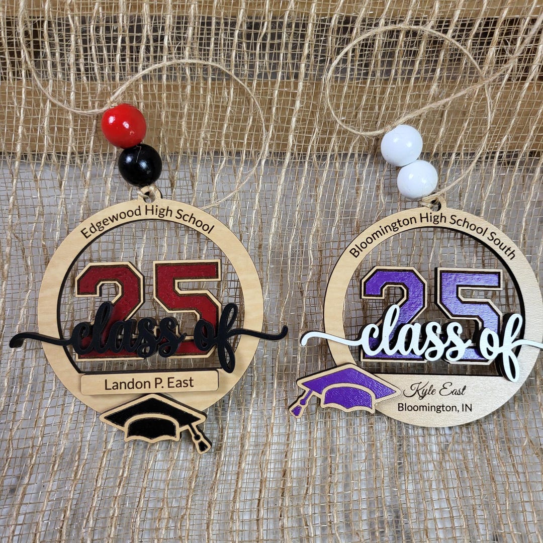 Graduation Ornament-graduation Rearview Mirror Decor-personalized 2024 ...
