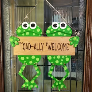 Frog Welcome Sign - Toad-ally Welcome Sign - Frogs Welcome Sign for ...