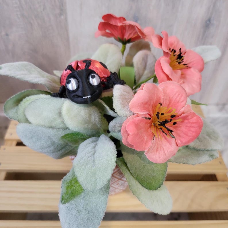 Ladybug - 3D Printed Ladybug - Lady Bug 3D Printed Articulated Figurine ...