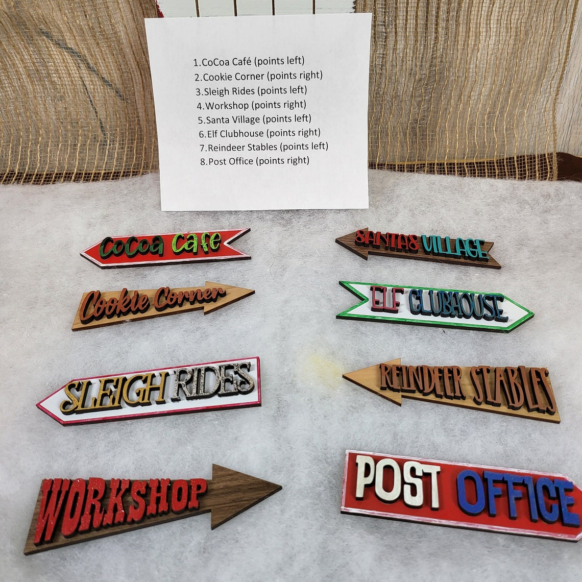 Christmas Arrow Sign - North Pole Sign - North Pole Village Sign ...