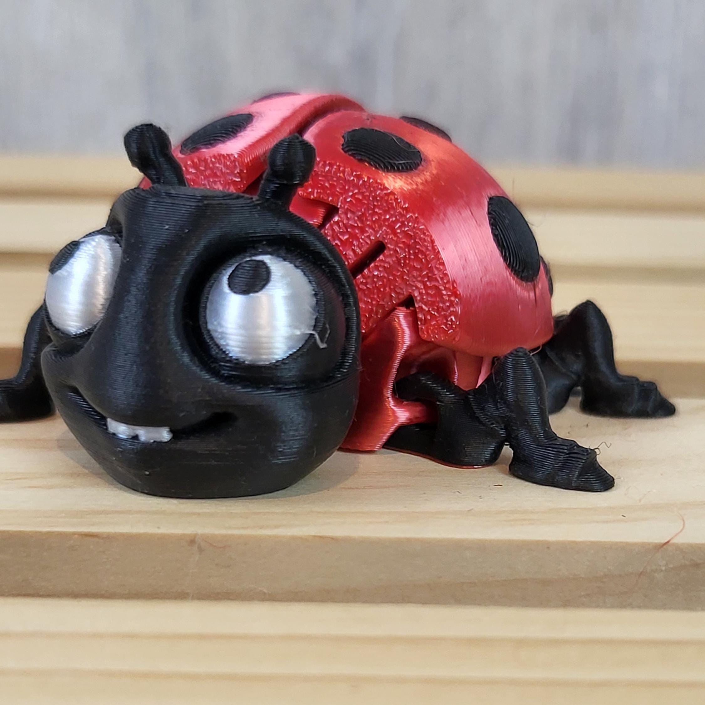Ladybug - 3D Printed Ladybug - Lady Bug 3D Printed Articulated Figurine ...