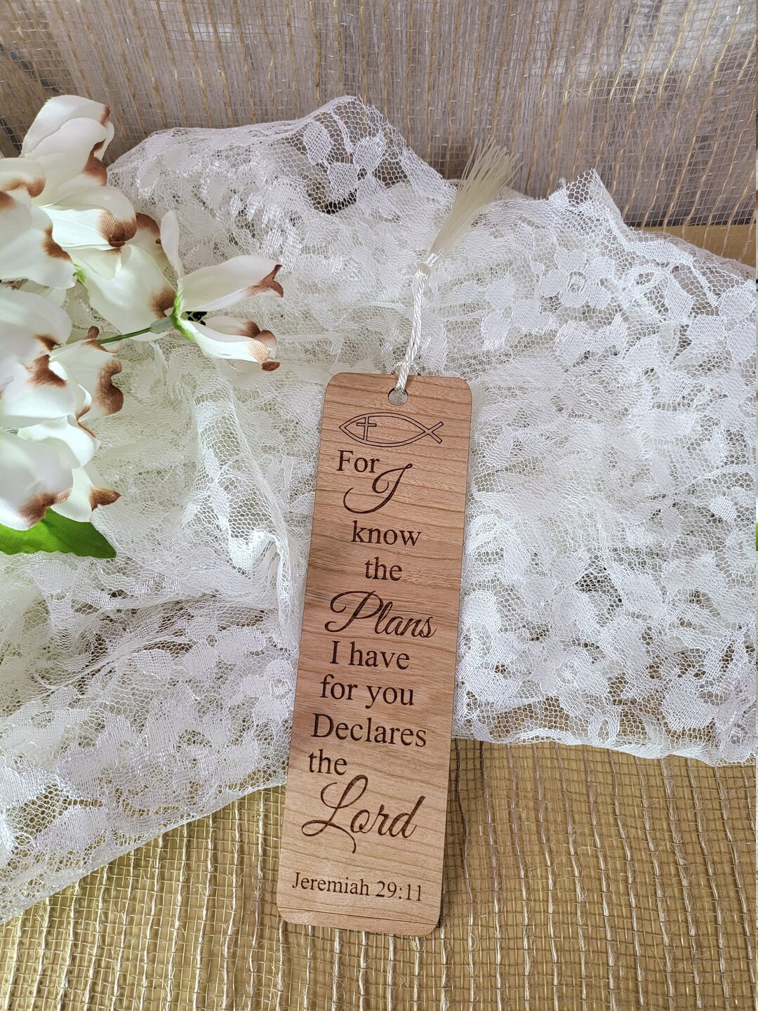 Wood Book Mark - Wood Book Mark With Scripture - Pastor Appreciation ...