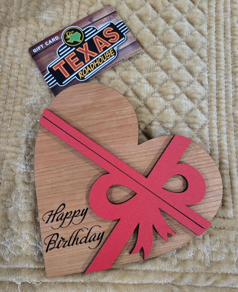 Heart Shape Gift Card Holder - Customizable Gift Card Holder - All ...