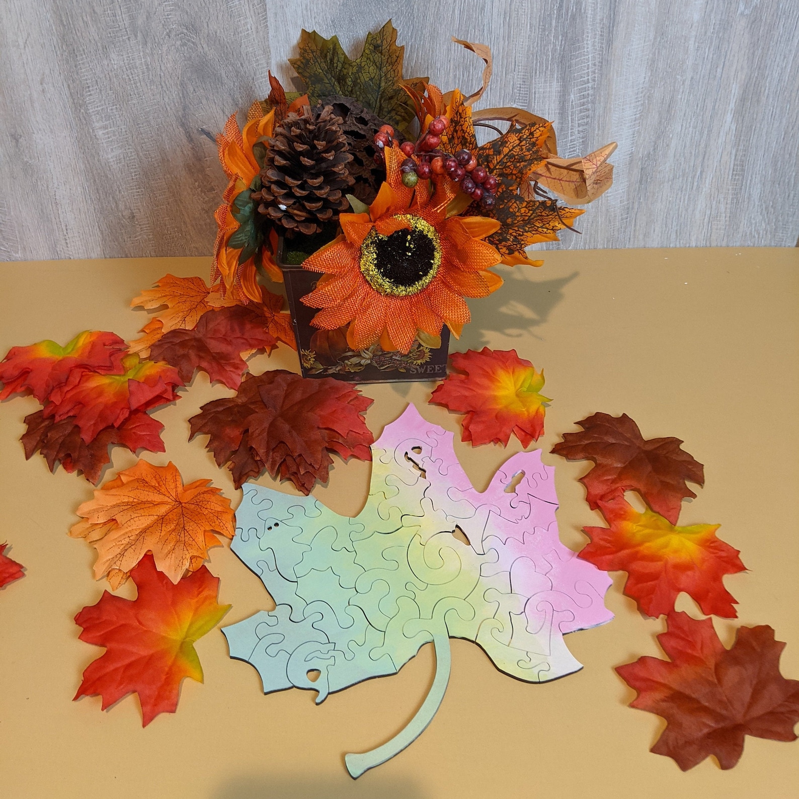 Fall Leaf Jigsaw Puzzle Craft Kit, Halloween Whimsies (43 Pc) - Etsy