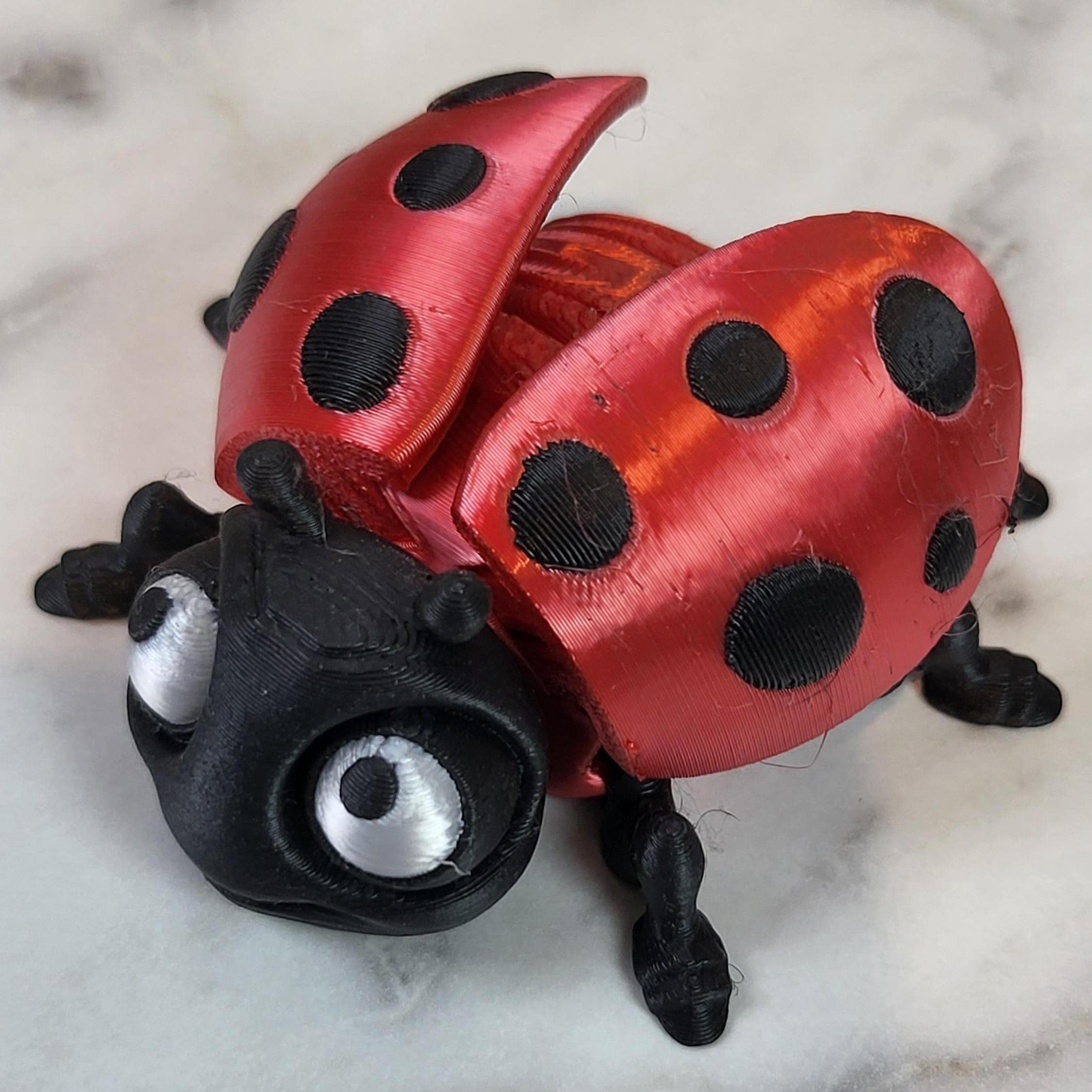 Ladybug - 3D Printed Ladybug - Lady Bug 3D Printed Articulated Figurine ...
