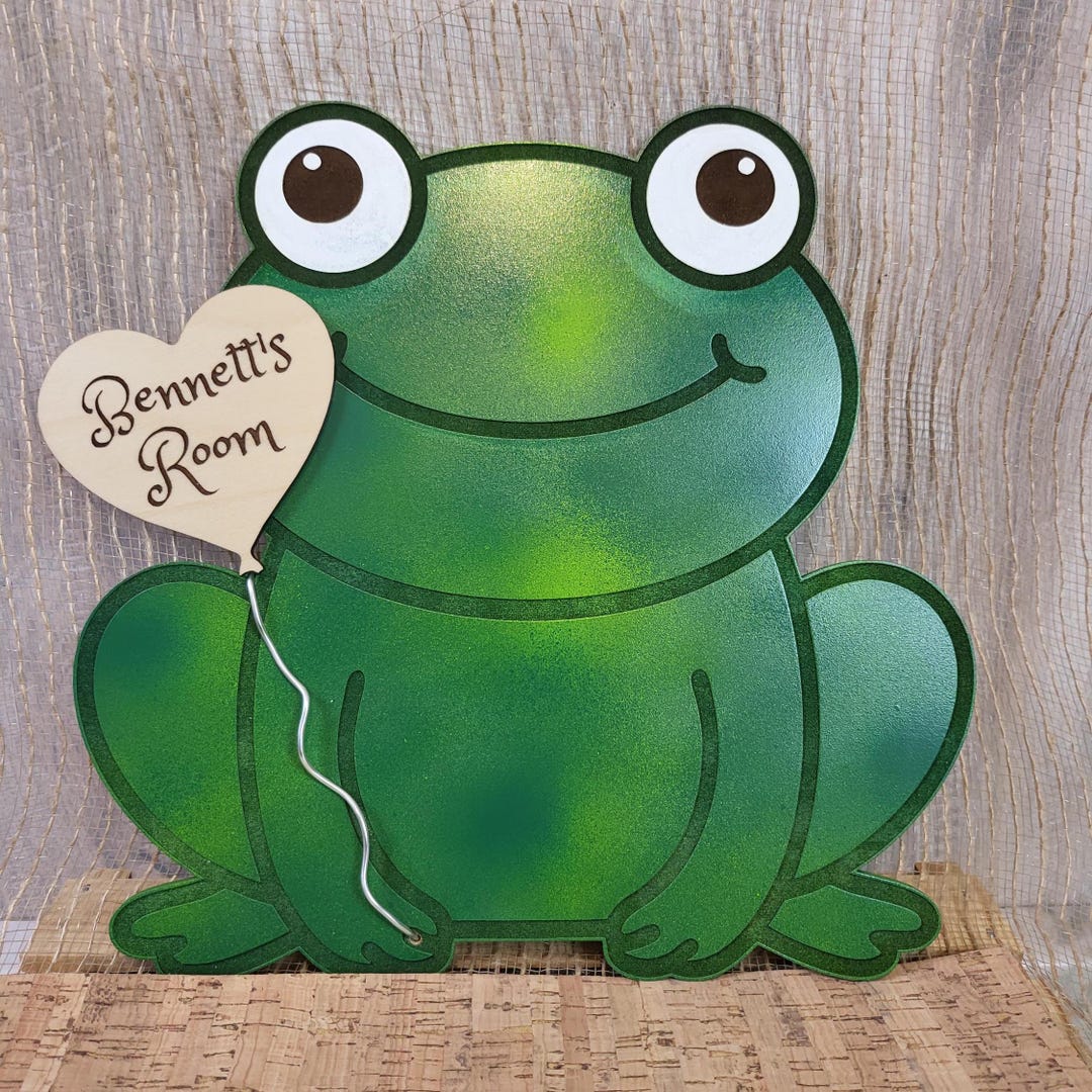 Frog Child's Room Wall Sign or Door Sign - Child's Room Sign - Frog ...