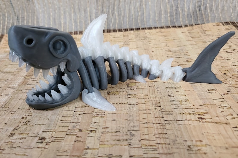Flexi Shark - Flexi Factory Shark Articulated Skeleton 3D Printed ...