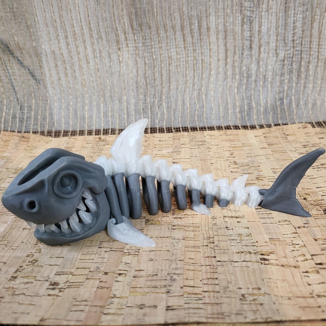 Flexi Shark - Flexi Factory Shark Articulated Skeleton 3D Printed ...