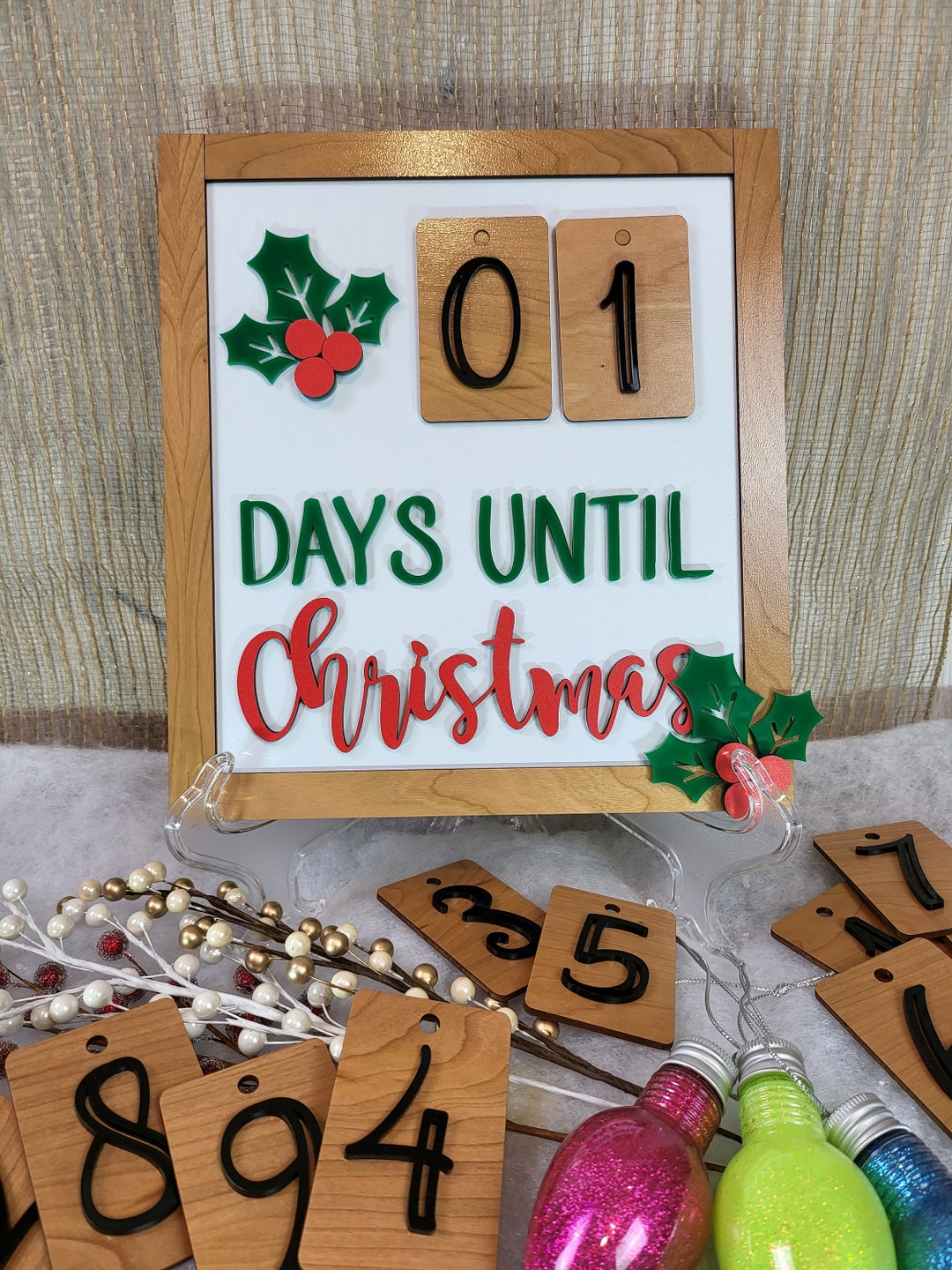 Countdown to Christmas - Advent Calendar Sign - Advent Calendar Sign ...