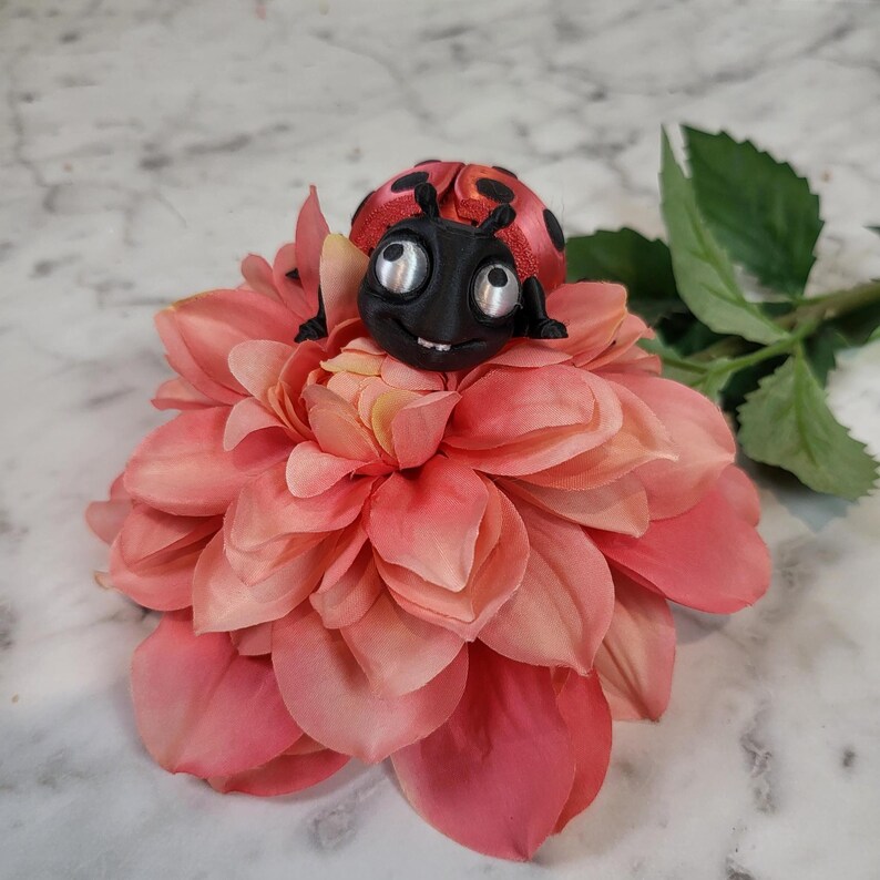 Ladybug - 3D Printed Ladybug - Lady Bug 3D Printed Articulated Figurine ...