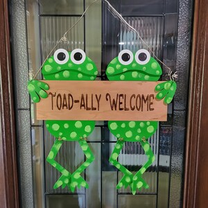 Frog Welcome Sign - Toad-ally Welcome Sign - Frogs Welcome Sign for ...