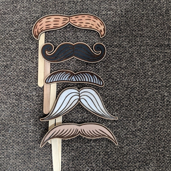 Cartoon Mustache Photobooth Props set of 5 Great for - Etsy