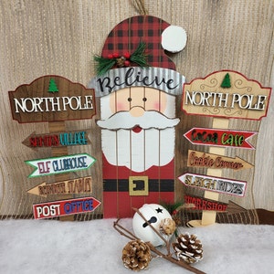 Christmas Arrow Sign - North Pole Sign - North Pole Village Sign ...