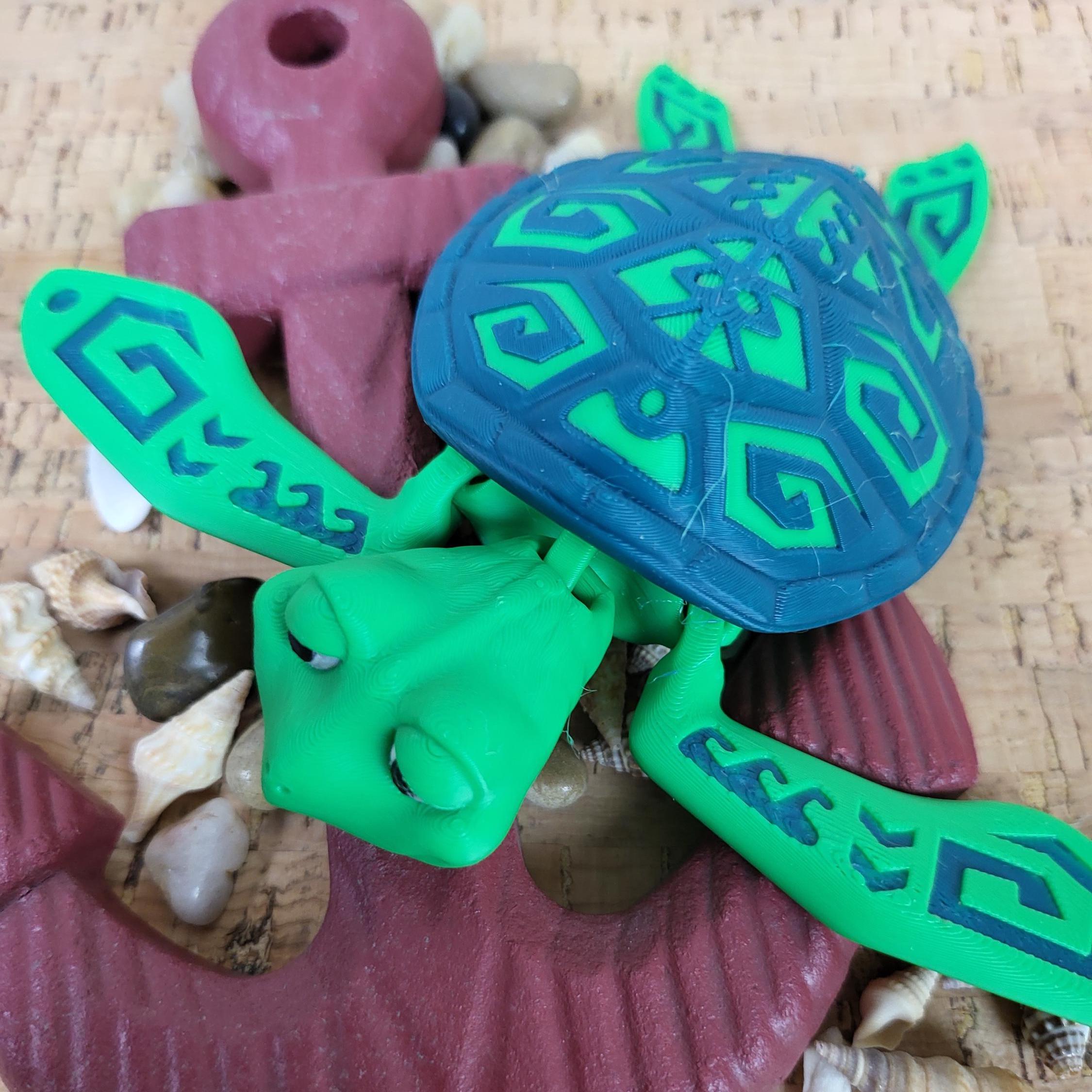 3D Printed Sea Turtle – Articulated Flexible Toy, Jewelry Box Style - Etsy