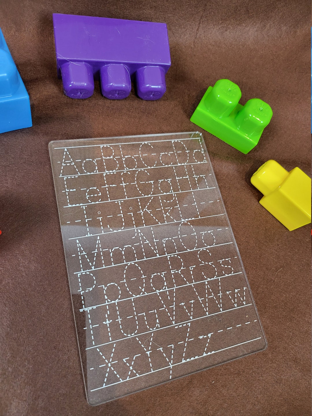 Dry Erase Clear Acrylic Alphabet Trace Board, Homeschool Alphabet Trace ...