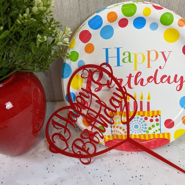 Heart Cake Topper - Etsy