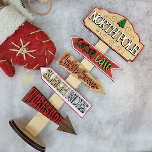 Christmas Arrow Sign - North Pole Sign - North Pole Village Sign ...